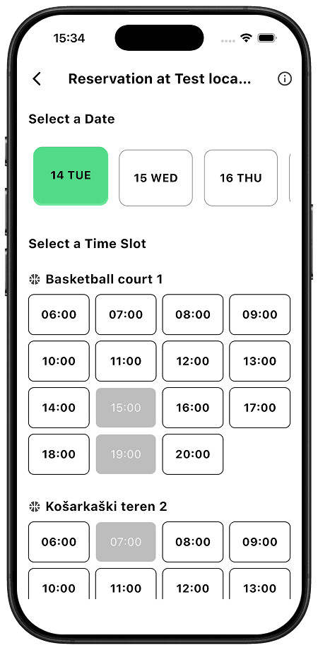 Create a session, reserve a court, and manage your club and sports ...